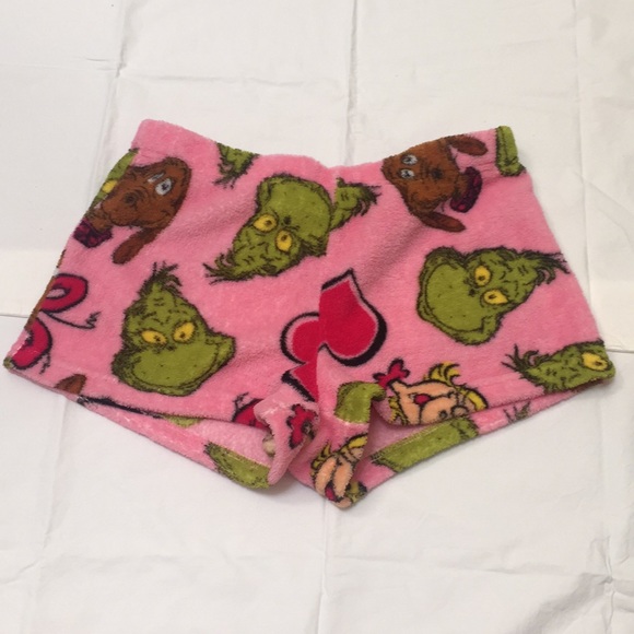 Dr. Seuss | Intimates & Sleepwear | Pink Grinch Fuzzy Shorts | Poshmark